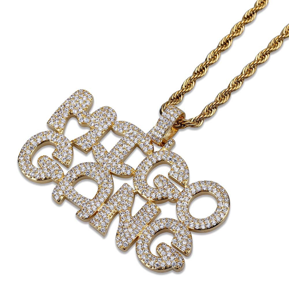 Icebanner diamond rapper's migo gang letter chain pendant – icebanner